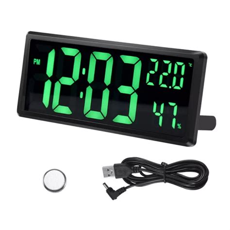 HORLOGE MURALE NUMÉRIQUE à LED Affichage à Grands Chiffres