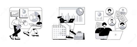 Business Management Abstract Concept Vector Illustrations Stock Vector
