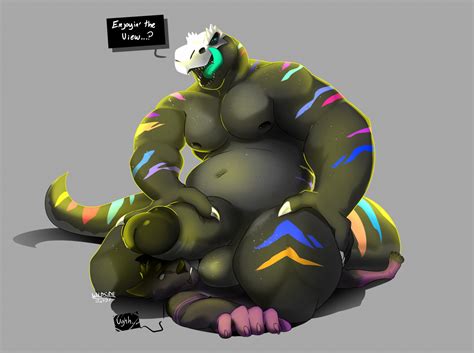 Rule Anthro Balls Canid Canine Clothing Colored Stripes Dinosaur Duo English Text Fox