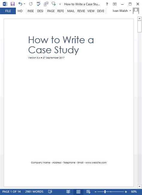 How To Structure Your Case Study Templates Forms Checklists For MS Office And Apple IWork