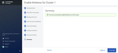 Step 3 Enable Kerberos Using The Wizard