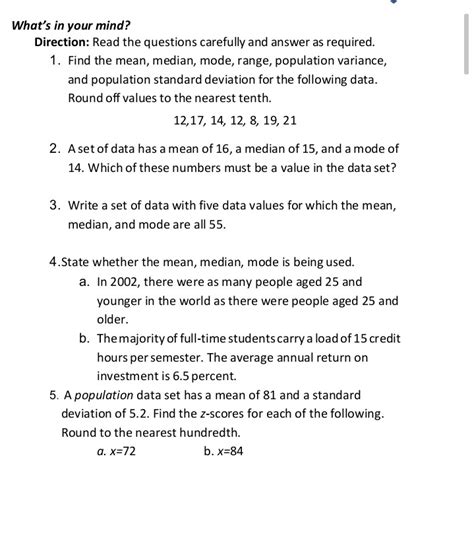 Answered 1 Find The Mean Median Mode Range Bartleby