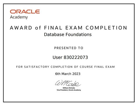 Oracle Databasefoundations Certification Prudhvi Raju