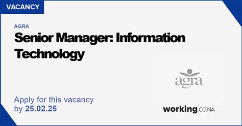 Agra Senior Manager Information Technology Windhoek Na