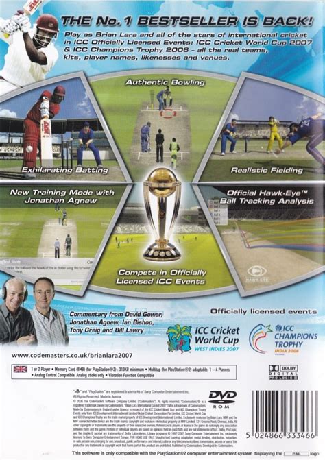 Brian Lara International Cricket 2007 Box Shot For Xbox 360 Gamefaqs