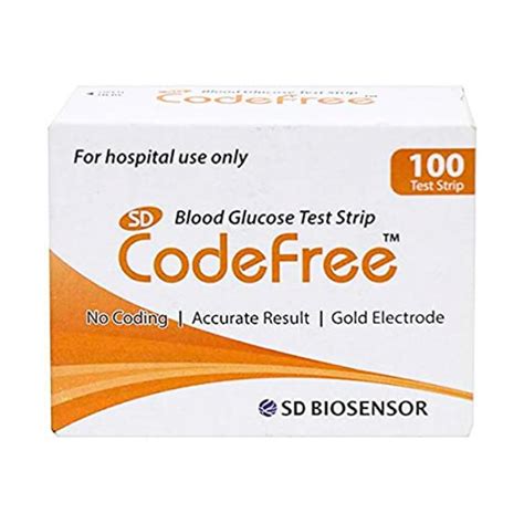 Buy SD Codefree Blood Glucose Test Strips 100 Glucometer Strips Online