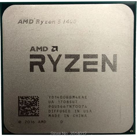 AMD Ryzen 5 1400 R5 1400 3.2 GHz Quad Core CPU Processor YD1400BBM4KAE ...