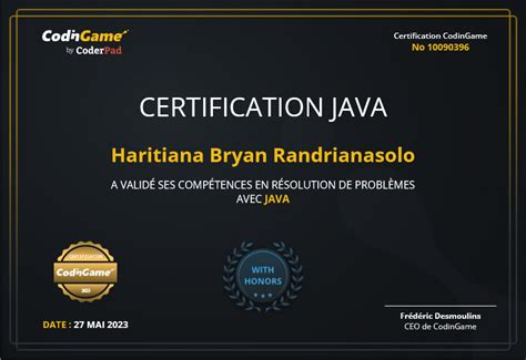 codingame certification