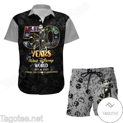 Jack Skellington 50th Anniversary Glitter Disney Castle Black Gray