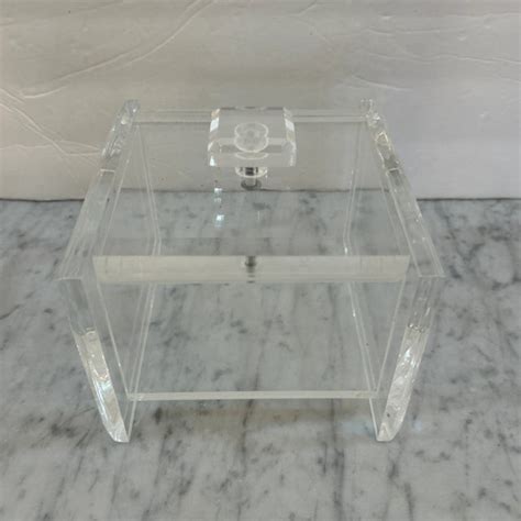 Beveled Acrylic Lidded Box Chairish
