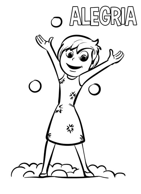 Desenho Para Colorir Alegria Divertida Mente Desenho Para Colorir