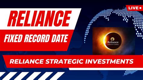 RIL Fixed Record Date For Listing Reliance Strategic HINDI YouTube
