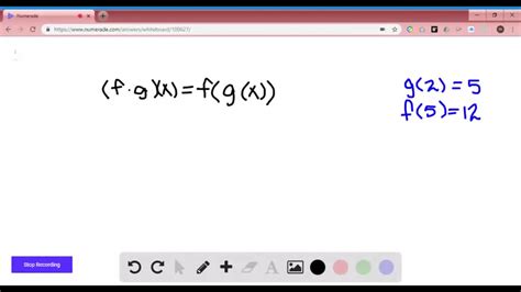 by definition f ∘g x so if g 2 5 and f 5 12 then f ∘g 2