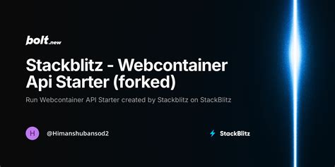 Stackblitz Webcontainer Api Starter Xzhx8awv