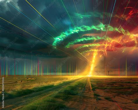 Illustrated Of Tornado Warning System Enhanced With Doppler Radar Stock Illustration Adobe Stock