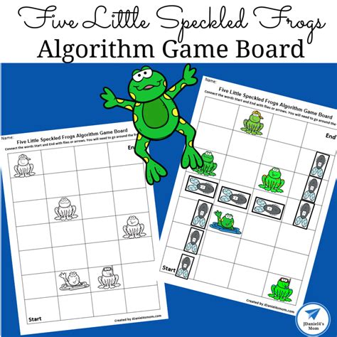 Five Little Speckled Frogs Algorithm Game Boards Jdaniel4s Mom