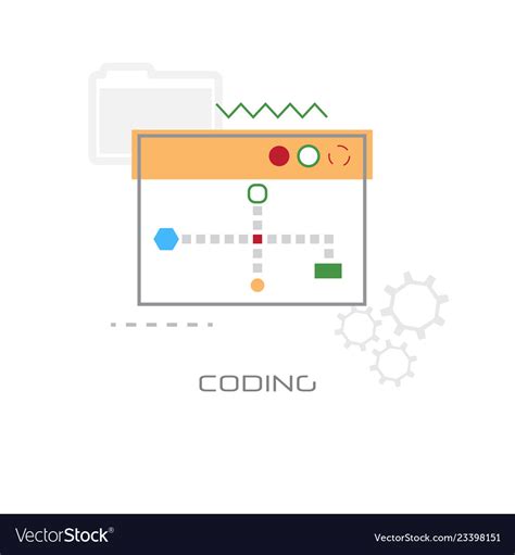 Web Graphic Design Application Development Coding Vector Image