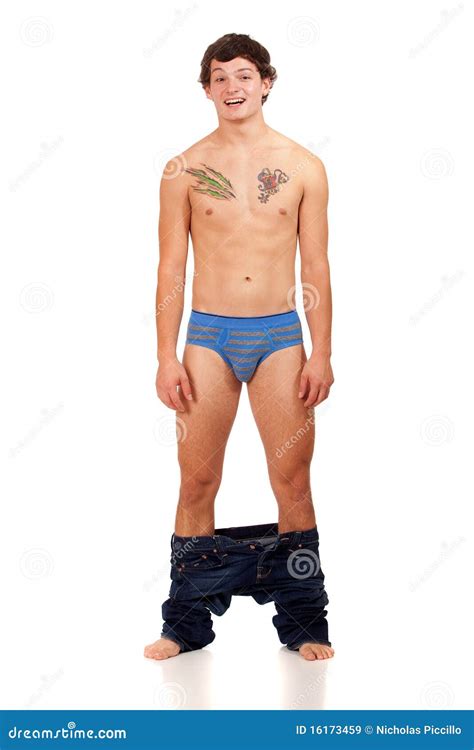 Man In Underwear Stock Image Image Of Male Young Blue 16173459