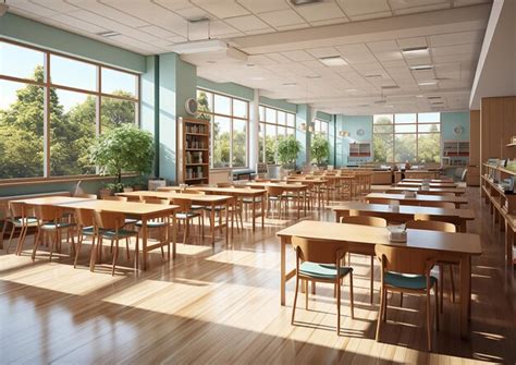 Premium Ai Image Interior Views Of An Empty Japanesestyle Classroom 3d Render