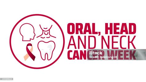 구두 두경부 암 주 배경 배너 또는 포스터 디자인 템플릿 매년 4 월에 관찰됩니다 휴일 개념입니다 모든 템플릿 카드 포스터