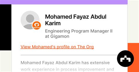 Mohamed Fayaz Abdul Karim Engineering Program Manager Ii At Gigamon The Org
