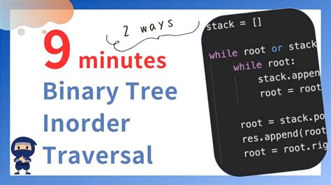 Binary Tree Inorder Traversal Leetcode 94 Recursion And Stack Python Javascript Java And