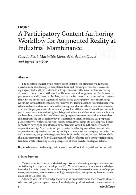 Pdf A Participatory Content Authoring Workflow For Augmented Reality
