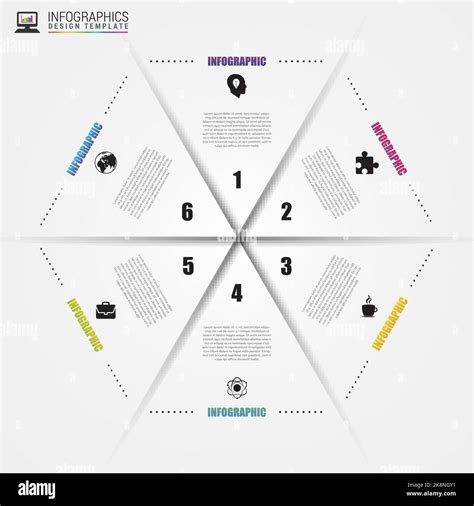 Circle Hexagon Infographic Template For Cycle Diagram Vector Illustration Stock Vector Image