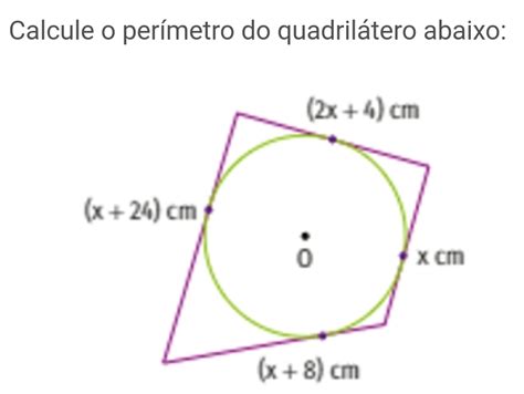 Solved Calcule O Perímetro Do Quadrilátero Abaixo Math