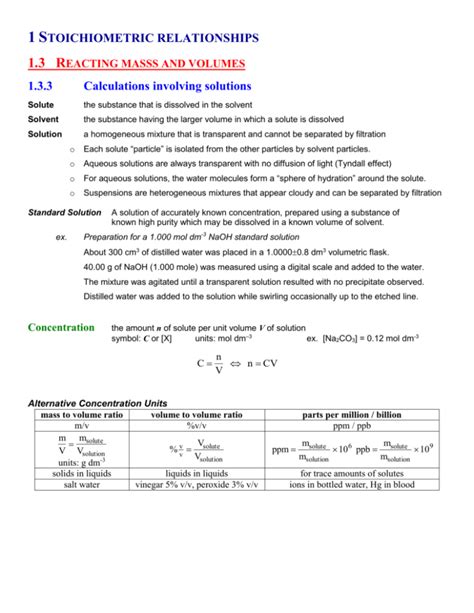 Avogadro S Constant And The Mole