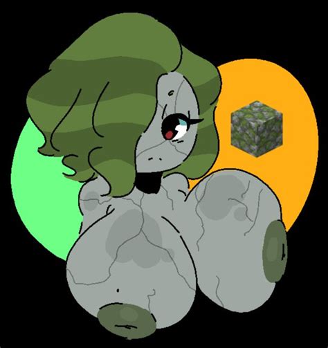 Rule 34 Big Breasts Cracked Skin Green Hair Grey Skin Minecraft Mob