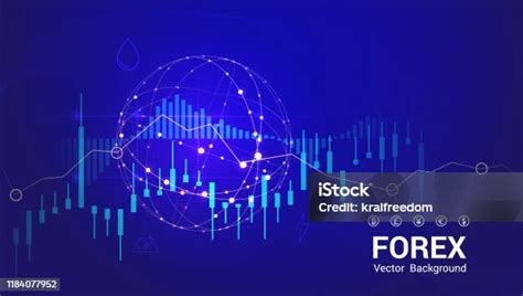 거래 및지도 세계 추상 금융 Chartstock 시장 또는 외환 Tradingvector 블루 배경에 그림 개념에 대한 스톡