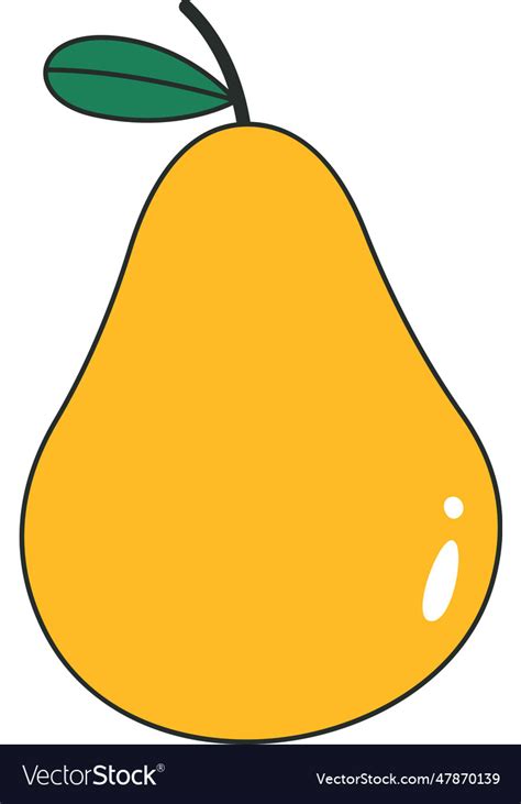 Pear Fruit Cartoon Royalty Free Vector Image VectorStock