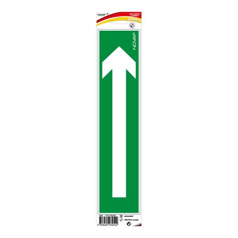 Panneau Flèche AFNOR fond vert Vinyle adhésif 330x75mm 4032542