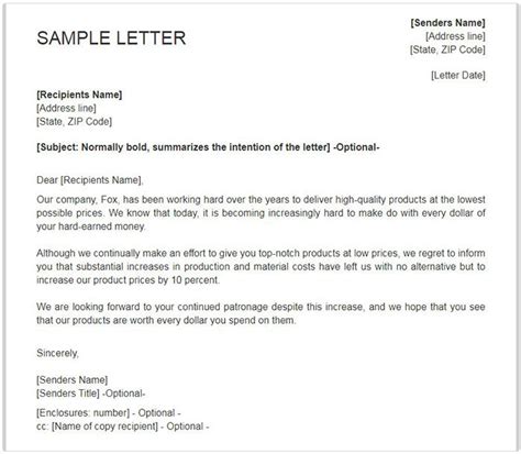 How To Raise Your Client S Rates With A Price Increase Letter