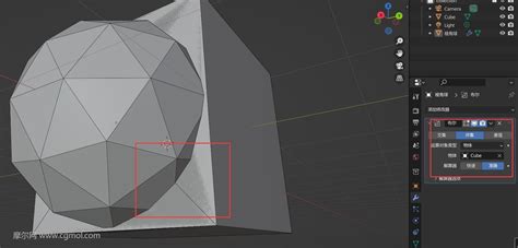 Blender怎么将两个模型拼接到一起 Blender教程 Cg教程 摩尔网cgmol