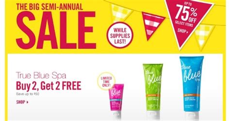 Life Inside The Page Bath And Body Works True Blue Spa Buy Get Free Sale