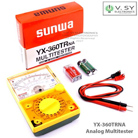 Sunwa Yx 360trna Analog Multitester With Free Battery Multimeter Tester