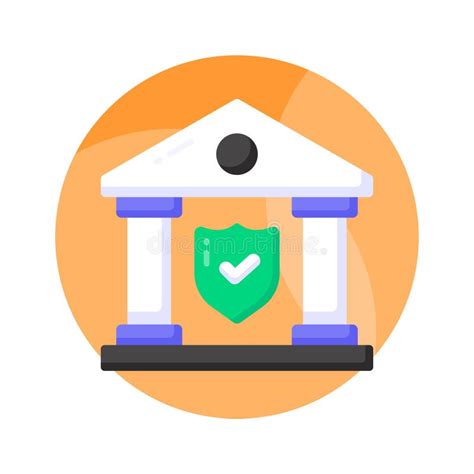 Protection Shield With Bank Building Financial Insurance Bank