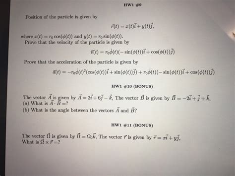 Solved Position Of The Particle Is Given By R T X T I