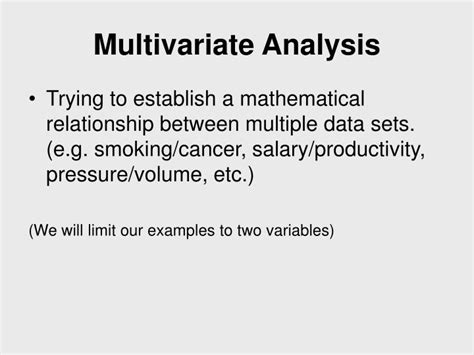 Ppt Multivariate Analysis Powerpoint Presentation Free Download Id