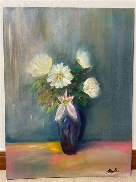 𝘉𝘺 𝘏𝘸𝘢𝘯𝘨 𝘏𝘺𝘶𝘯𝘫𝘪𝘯 in 2023 Nature art painting Flower drawing Canvas art