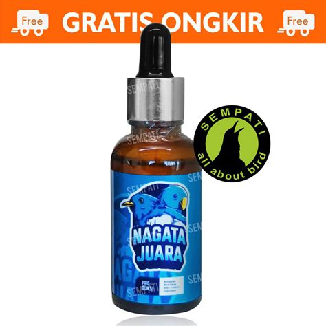 Jual Nagata Juara Ml Vitamin Burung Kicau Murai Lovebird Balibu Kenari Vitamin Tetes Burung