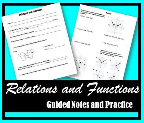 Relations And Functions Guided Notes And Practice By Math Garden