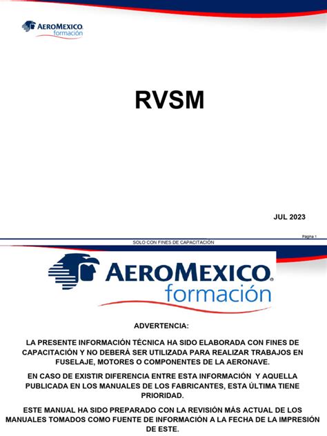 Manual Rvsm Jul 2023 Pdf Control De Tráfico Aéreo Altímetro