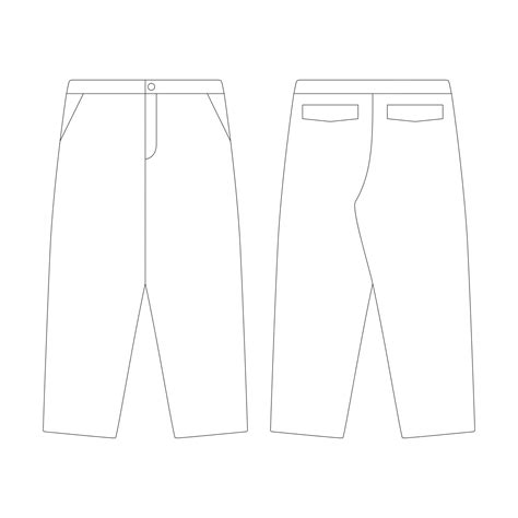 Premium Vector Template Baggy Pants Jeans Vector Illustration Flat
