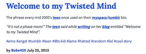 Welcome To My Twisted Mind Know Your Meme