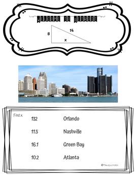Pythagorean Theorem Scavenger Hunt Game By TAntonMath TPT