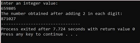 C Program To Add 2 In Each Digit Of The Integer Value Go Coding